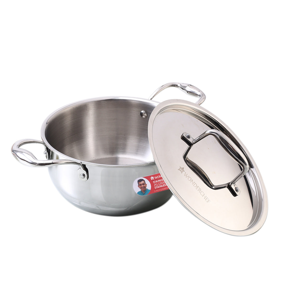 Wonderchef Nigella 3-Ply Stainless Steel Casserole 20cm | Cookware ...